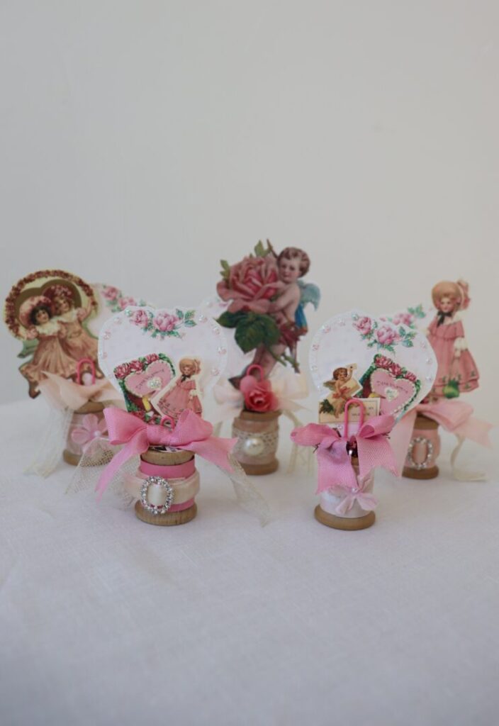 Wooden Spool Vintage Valentine Craft - Decor To Adore
