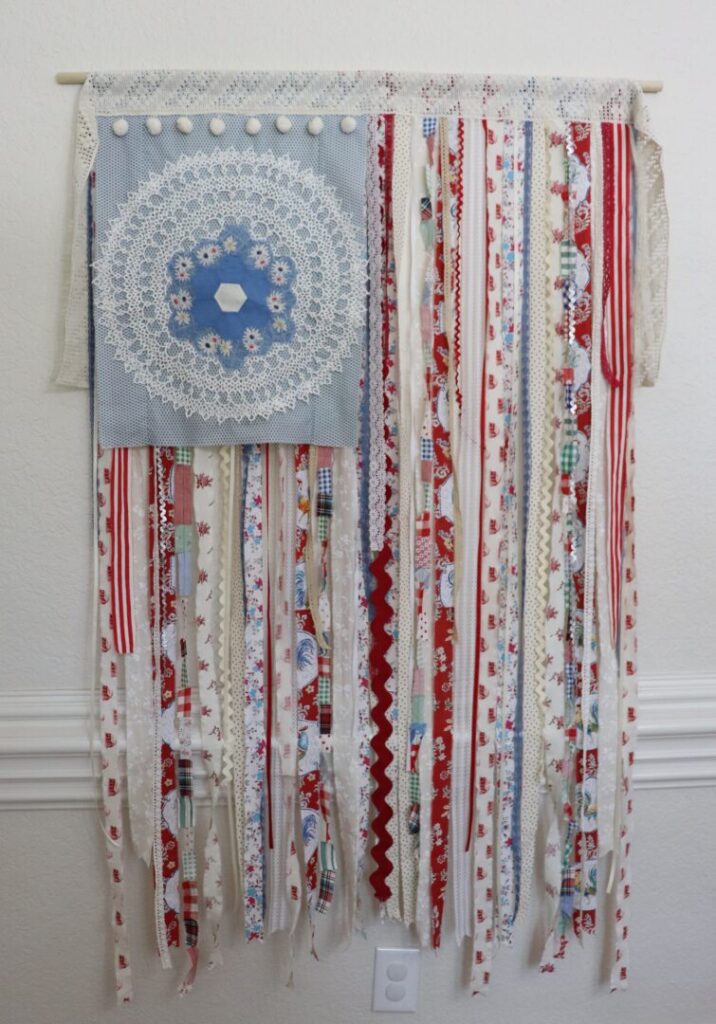 Vintage Inspired Flag Made From Scraps - Decor To Adore