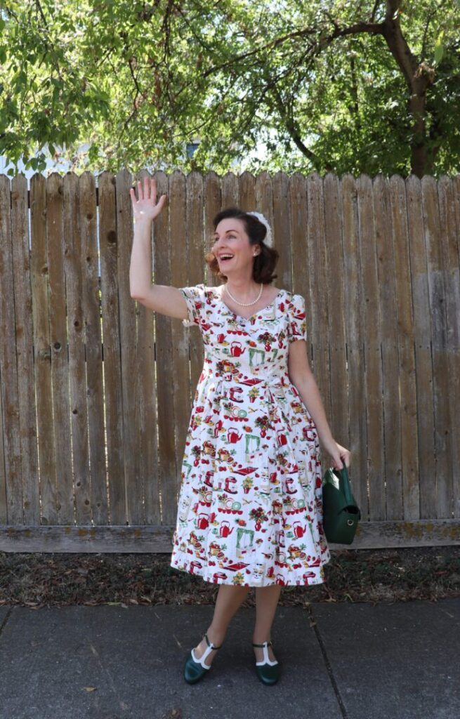 A Fun Retro Kitchen Print Dress - Decor To Adore