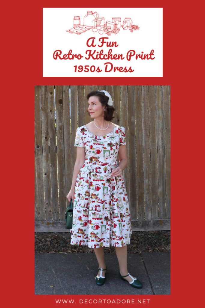 A Fun Retro Kitchen Print Dress - Decor To Adore